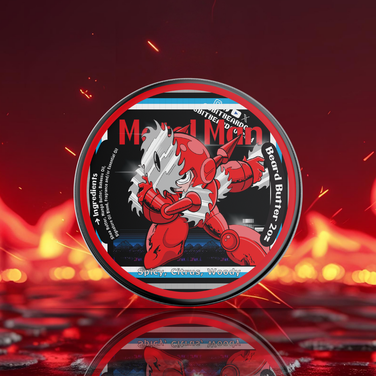 Metal Man | Beard Butter - Cranberry, Saffron, Red Wood – 8bit Beard Co.