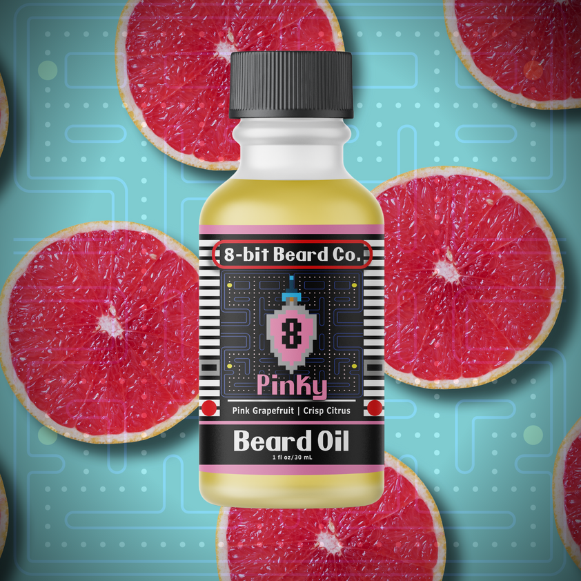 Pinky | Beard Oil - Pink Grapefruit, Crisp Citrus – 8bit Beard Co.